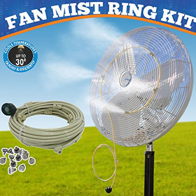 Mistcooling - Fan Mist Kit - Low Pressure Misting Ring - DIY Fan Mist ...