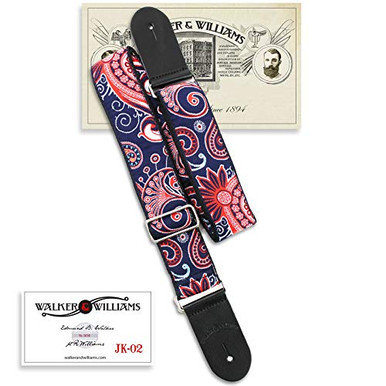 Walker Williams JK02 Vintage Modern Red White Blue Paisley Design With ...