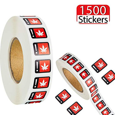 1500 Pieces Warning Labels Stickers Red Universal Symbol Labels State ...