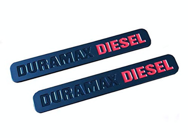 PAIR DURAMAX DIESEL EMBLEM 3D DOOR HOOD FENDER TAILGATE BADGES ...