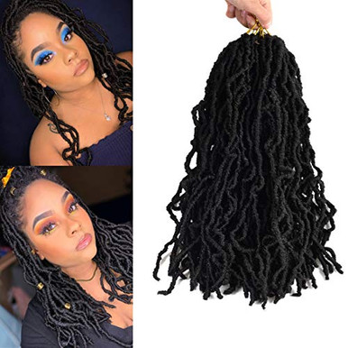 Ling Xiu 18 Inch Nu Faux Locs Crochet Hair 5 Packs Natural Crochet ...