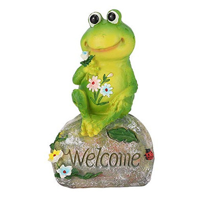 Mumusuki 9 Inch Frog Garden Welcome Statues SculpturesOutdoor Garden ...