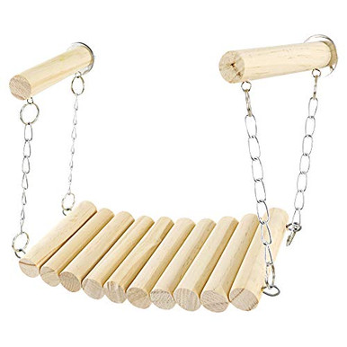 YINGGE Wooden Bird Swing Perch Toys, Parrot Hanging Balancing Standing ...