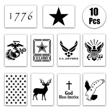 American Flag 50 Stars Stencil Template for Painting on Wood Fabric ...