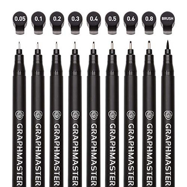 Precision MicroLine Pens MicroPen Fineliner Ink Pen Waterproof Archival ...
