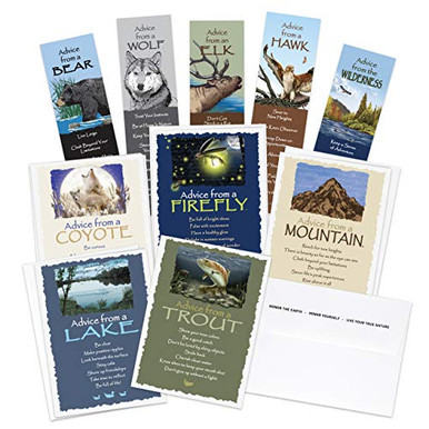 Advice from Nature Bookmark Greeting Card Manly Set Bookmarks ...