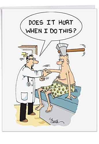 NobleWorks Big Cartoon Feel Better Card 85 x 11 Inch Get Well Soon ...