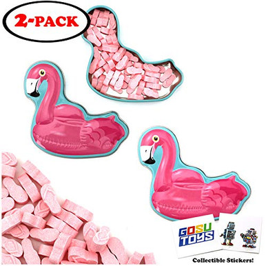 Flamingo Pool Party Tin Candy 2 Pack Pink Lemonade Flavor Flip Flop ...
