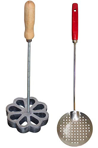 Bunuelera Iron Rossette with free Oil spoon, Molde para hacer bunuelos ...
