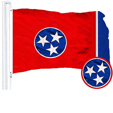 G128 Tennessee State Flag 3x5ft Embroidered Stars Sewn Stripes with ...