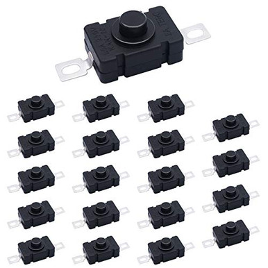 TWTADE 20 PCS 250V 15A Latching Push Button Switch On Off for Torch ...