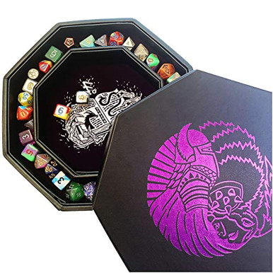 Fantasydice Purple Orc Paladin Yin and Yang Dice Tray 8 Octagon with ...
