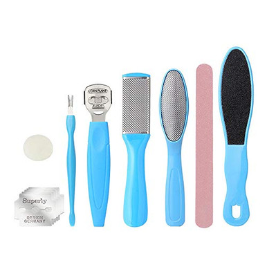 Pedicure Tools Kit 6 in 1 Foot Scrubber Set Foot File Callus Remover ...