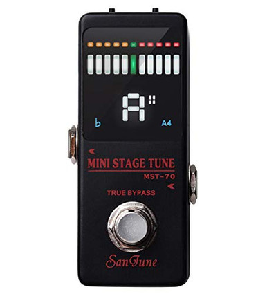 SanJune Mini Stage Tuner Pedal True Bypass for Guitar and Bass with ...