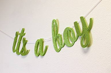 All About Details Its A Boy Cursive Banner 1set Baby Shower Party ...