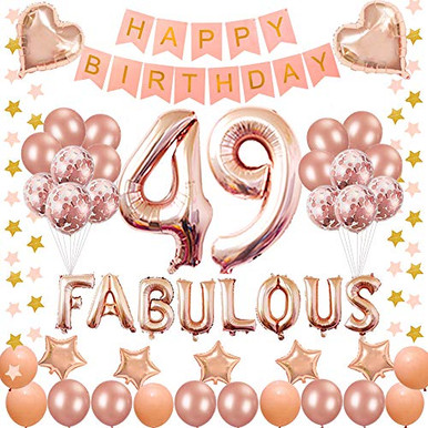 Succris 49TH Birthday Decorations for 49 Years Old Birthday Party ...