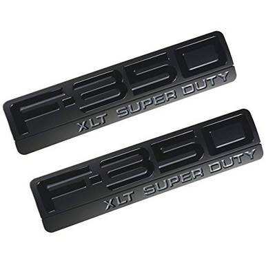 2Pcs F350 XLT Super Duty Side Fender Black F350 Emblems Badge 3D logo ...