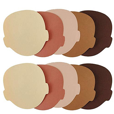 Face Multicultural Creative CutOuts Blank White Cardstock Paper People ...