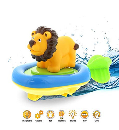 Dollibu Boat Racer Buddy Fun Educational Bath Toy Finger Puppet Pull ...