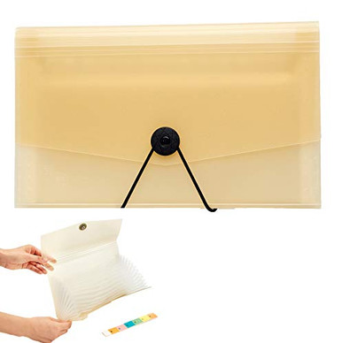 FANWU 13 Pockets Small Acordian Folder Organizer Expanding File Folders ...