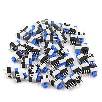Geesatis 50 PCS 6 Pin DPDT 7mmx7mm Micro Push Button Switches Self ...