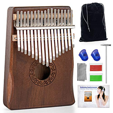 Kalimba Thumb Piano 17 Keys Ucuber Portable Easy Operation Piano with ...