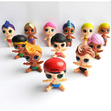 12 poses Cute LOL Surprised dolls cake toppersLOL Figure Cupcake ...