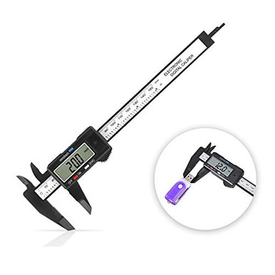 Digital Caliper 06 inches Carbon Fiber Vernier Calipers with Large LCD ...