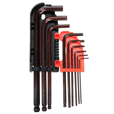 Semetall Extended Allen Wrench Set with Ball EndMetric L Shape Allen ...