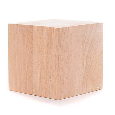 6 Inch Solid Wood Block Cube 1 Block - Warehousesoverstock