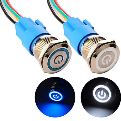 Gebildet 2pcs 07519mm Stainless Steel Latching Push Button Switch ...