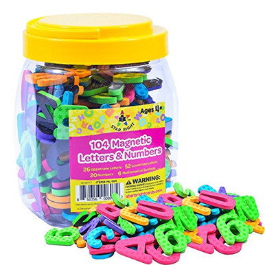 Star Right Magnetic Letters and Numbers - 104 Educational Alphabet ...