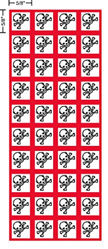 GHS Toxic Skull Skull and Crossbones Pictogram 58 inch625 inch Sides ...