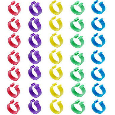 Minelife 100 Pack Chicken Identification Leg Bands Rings, Poultry Leg ...