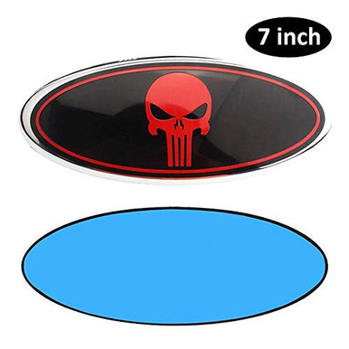 7inch Emblem for Ford Skull Logo Front Grille Tailgate Emblem 3D Oval ...