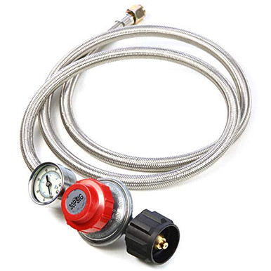 5Ft Adjustable Propane Regulator Braided Steel 0~30 PSI with 0~60PSI ...