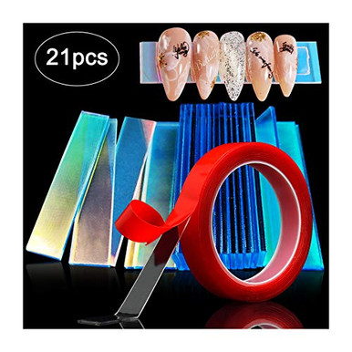 EBANKU 20pcs Symphony Aurora Acrylic Nail Art Display Stand with 5M ...