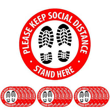 Pack of 15Social Distancing Floor Decals6ft Social Distancing Signs ...