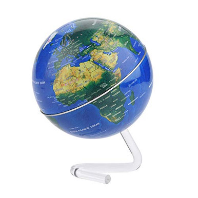 DEWIN Desktop Globe Desktop Rotating World Globe Earth Globe with Stand ...