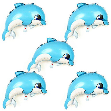 HORUIUS Dolphin Balloons Dolphin Shaped Foil Mylar Balloons for Baby ...