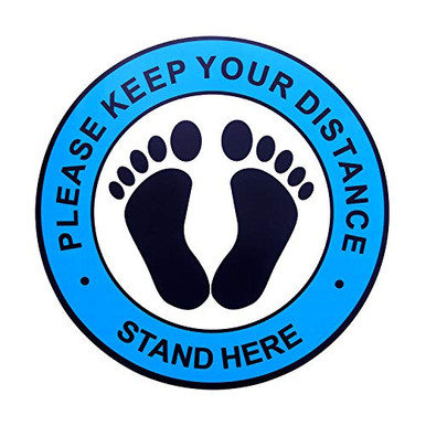12 Pack 11 Social Distancing Floor Signs Keep 6 Feet Distance Label ...