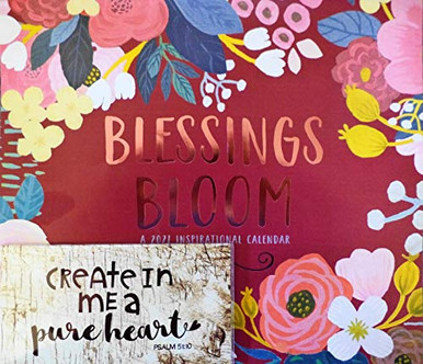 2021 Blessings Bloom with Planner 20212022Christian Bundle Create in me ...