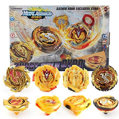 4 pcs Battling Burst Tops Metal Fusion Starter Set4 Set Hell ...