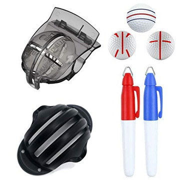 FAVORGEAR Golf Ball Line Marker Alignment Kit Stencil Clip Marker 3 ...