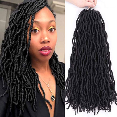 Nu Locs 7 Packs Crochet Hair 18inch Synthetic Braids for Nu Locs ...