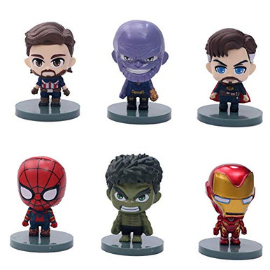 6PCS Superheros cake toppers set MEET Superhero Cake Toppers MIni ...