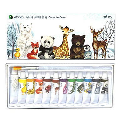 Hmayart Maries Child Pigment Gouache Painting Color Tubes Set 5ml with ...