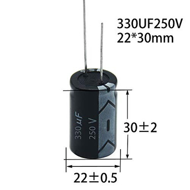 330uF 250V Capacitor 22X30mm for Maintenance and Electronic Project ...