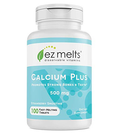EZ Melts Calcium Plus with Vegan D3 and Magnesium 500 mg Sublingual ...