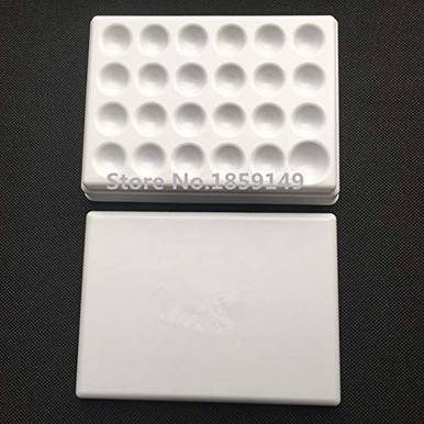 Dental Lab Porcelain Mixing Watering Plate Wet Tray 24 pits plastic ...